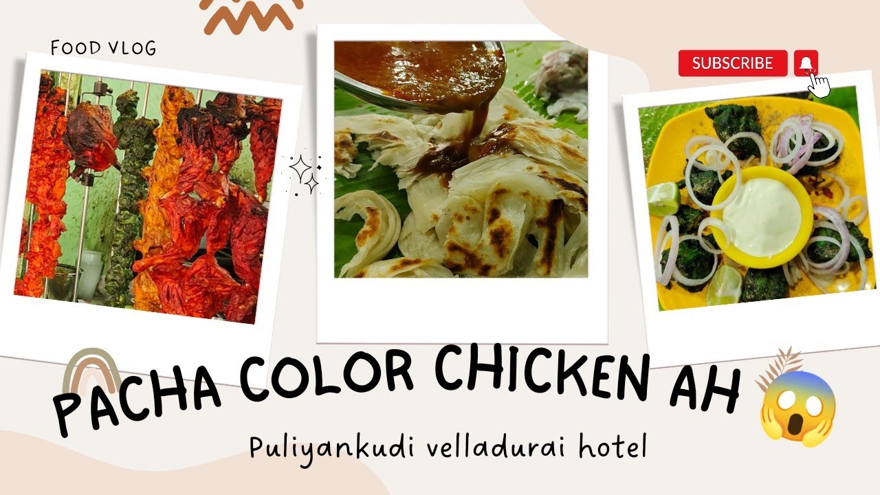 Green Color chicken ah 😱 | Green chicken| puliyankudi hotel review ...
