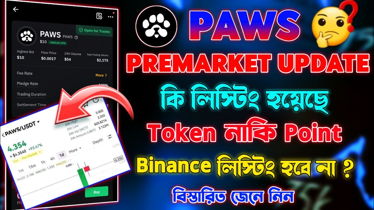 Paws Premarket Listing Token Or Point ? Paws Token Claim Process | Paws ...