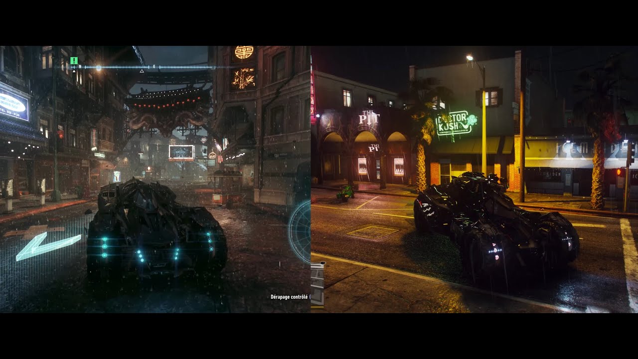 Batmobile MK2 : GTA5 vs Batman Arkham Knight - YouTube