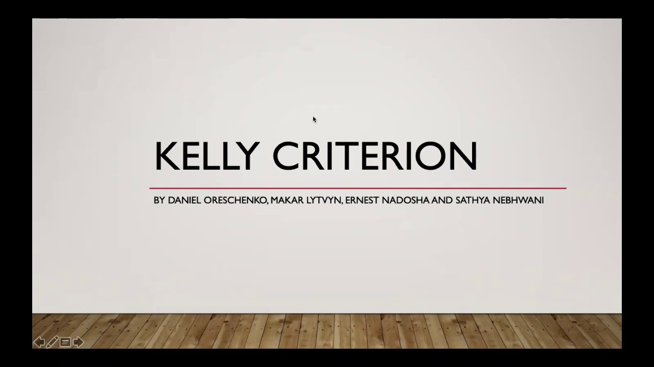 Kelly Criterion math project - YouTube