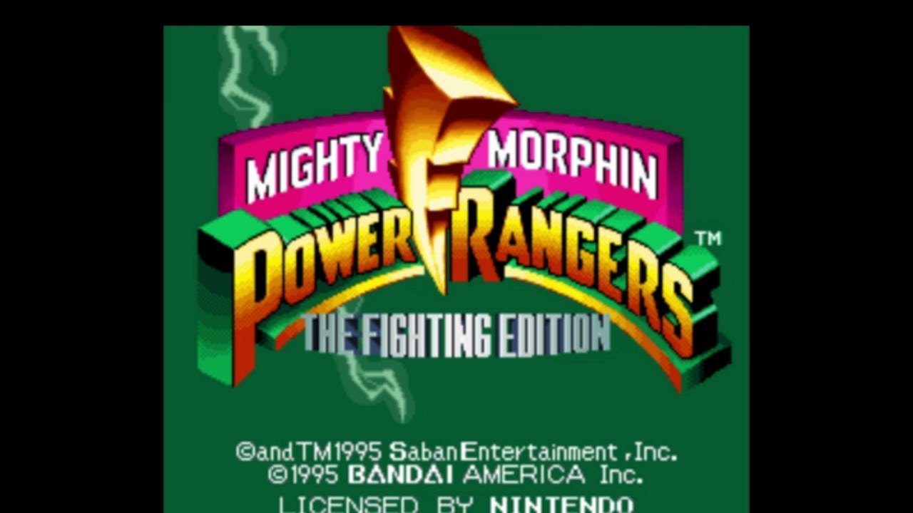 SUPER Nintendo Mighty Morphin Power Rangers The Fighting Edition - YouTube