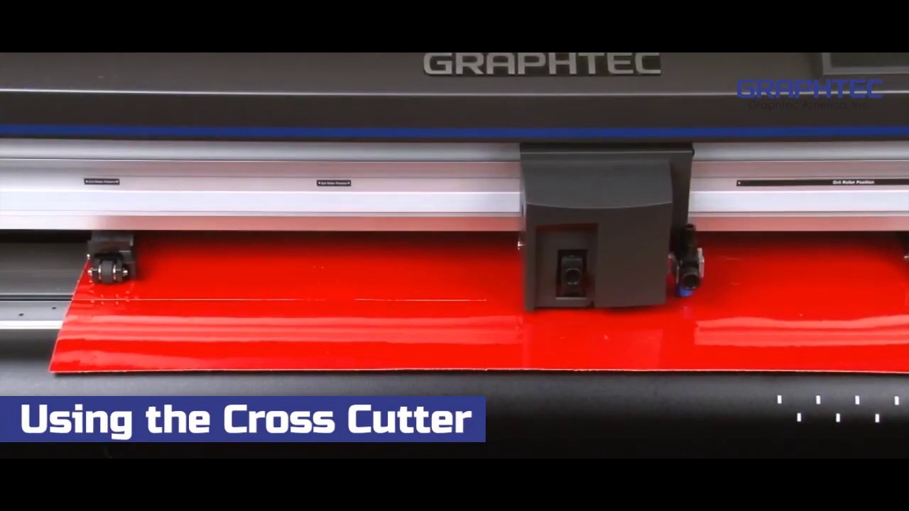 How to use the Cross Cutter on the Graphtec FC8600 - YouTube