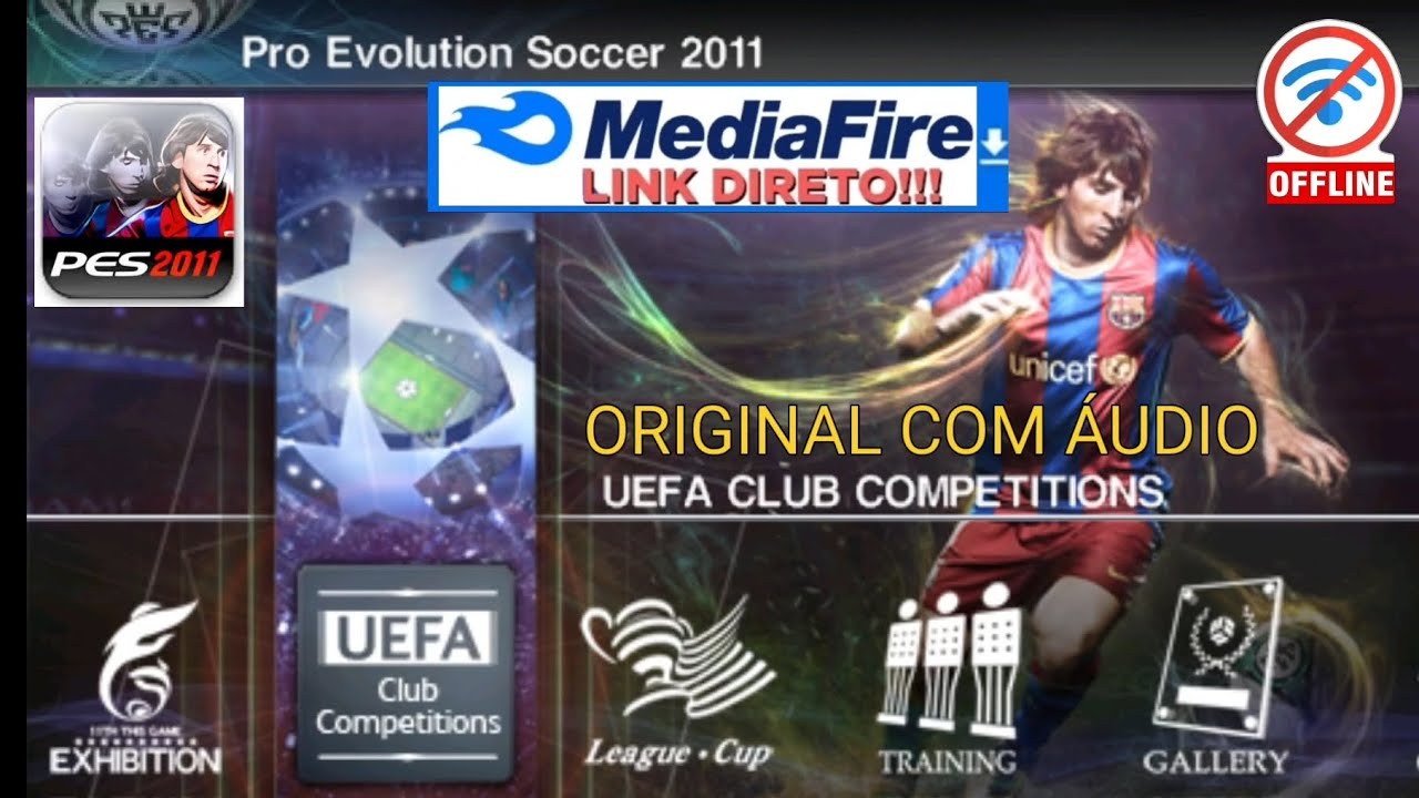 Pes 2011 Original com áudio Em APK link direto - YouTube
