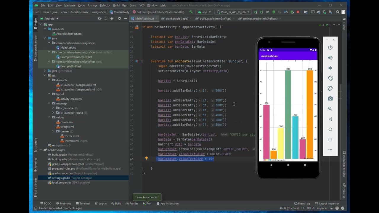 Graficas en Kotlin de AndroidStudio - YouTube