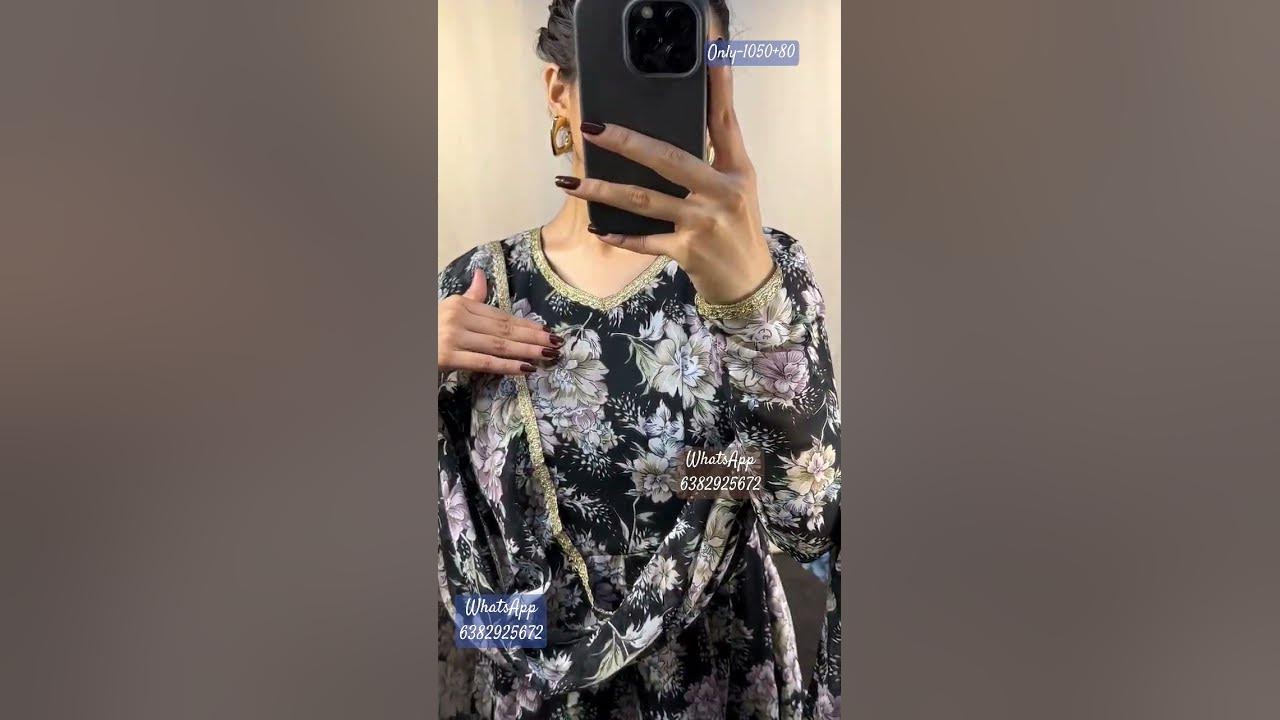 CODE S308* PRICE -1050+🚢80* SIZE* :XS(34) to XXL(44) Fully stitched FLAIR ANARKALI, DUPPATA set ...