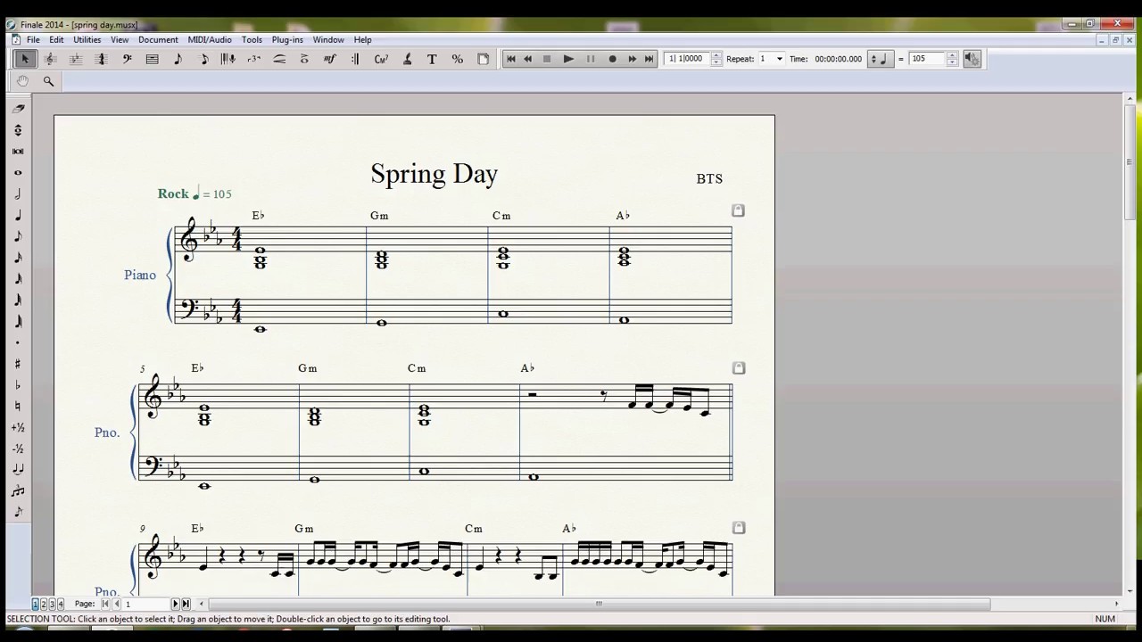 Spring Day Easy Piano arrangement - YouTube