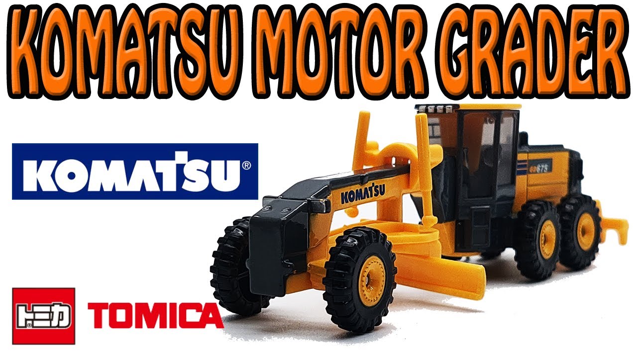 Tomica Long 140 Komatsu Motor Grader GD675-6 Miniatur Diecast Alat ...