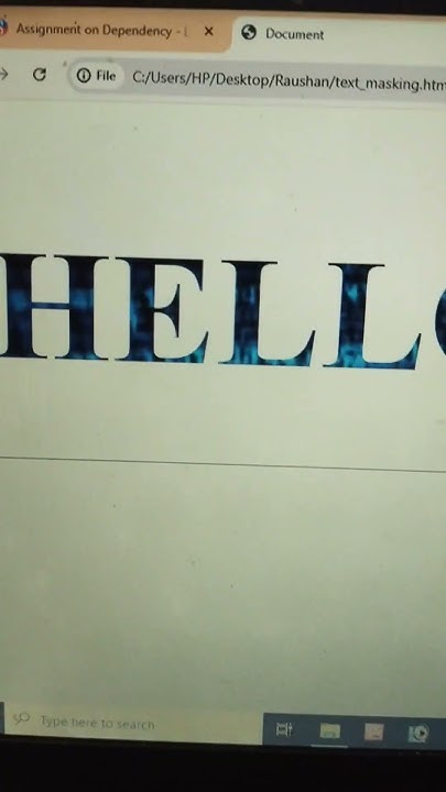 text masking📄 using html css #html #css - YouTube