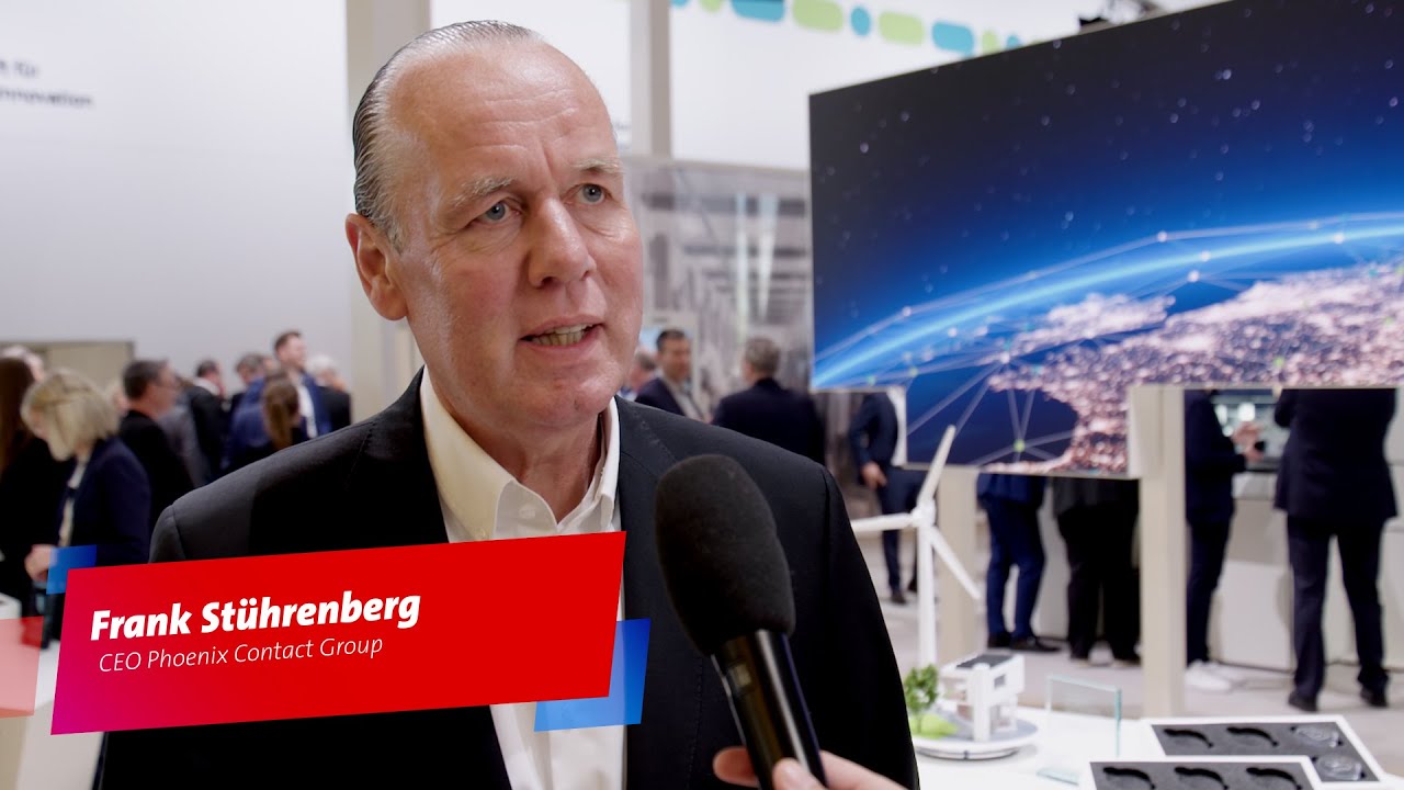 Frank Stührenberg, CEO Phoenix Contact Group at HANNOVER MESSE 2023 ...