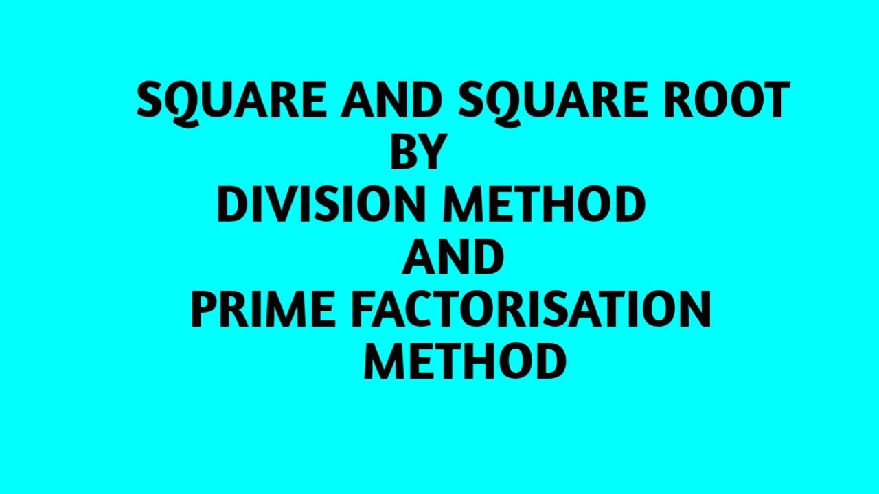 Division Method Class 8th And Prime Factorisation Method Youtube 2652