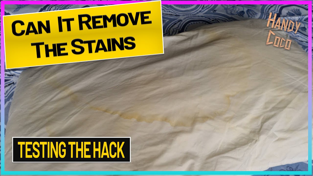 Pillow Stain Remove Hack Test - YouTube