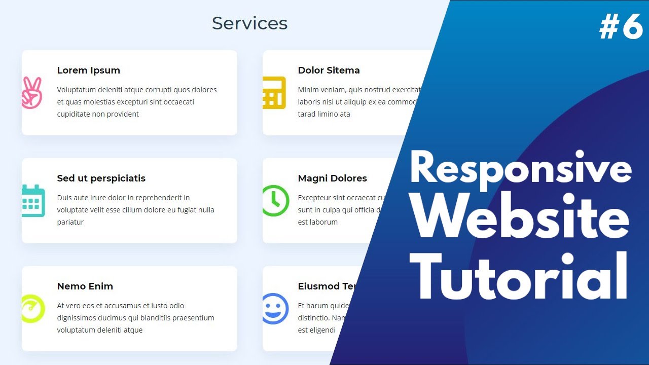 Responsive Website Tutorial #6 | Kacheln/Cards | Bootstrap 4 - YouTube
