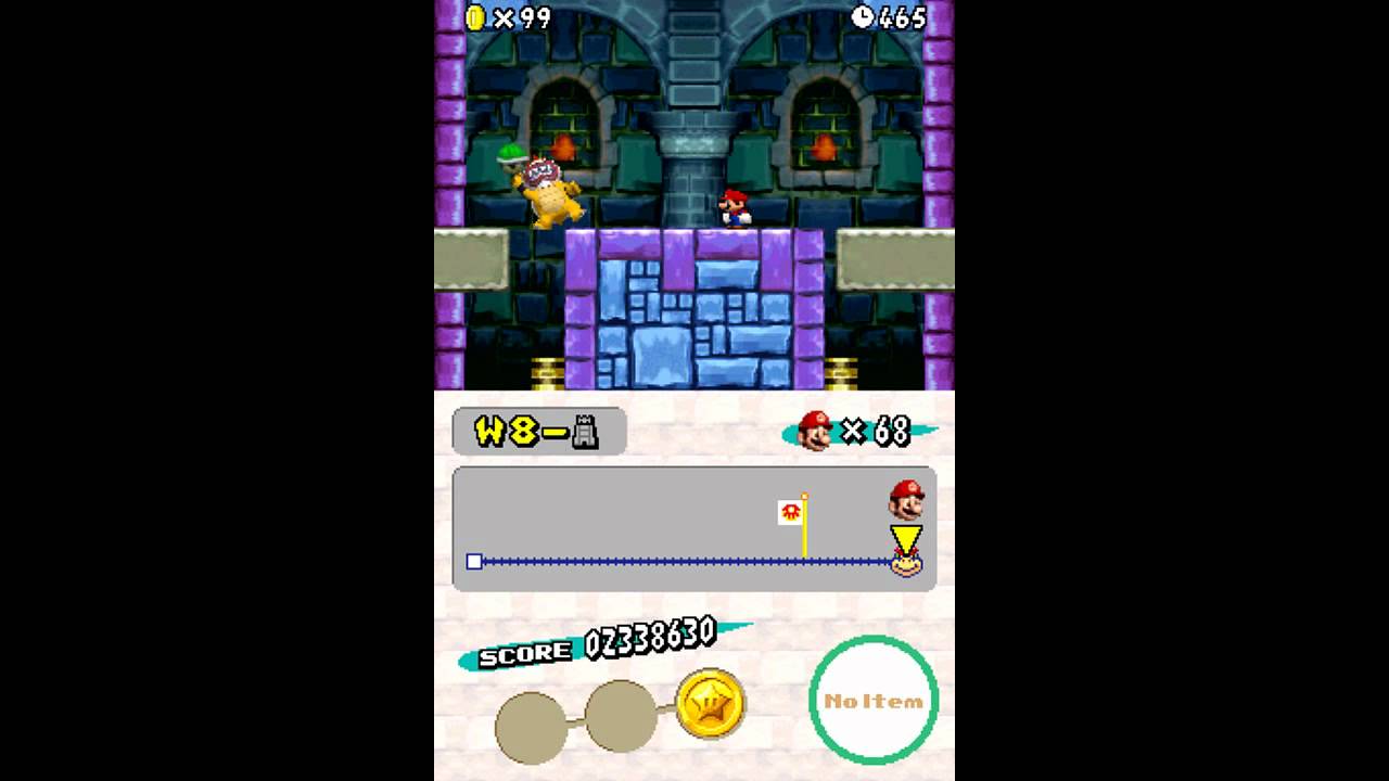 New Super Mario bros DS - World 8 Part 1 - YouTube