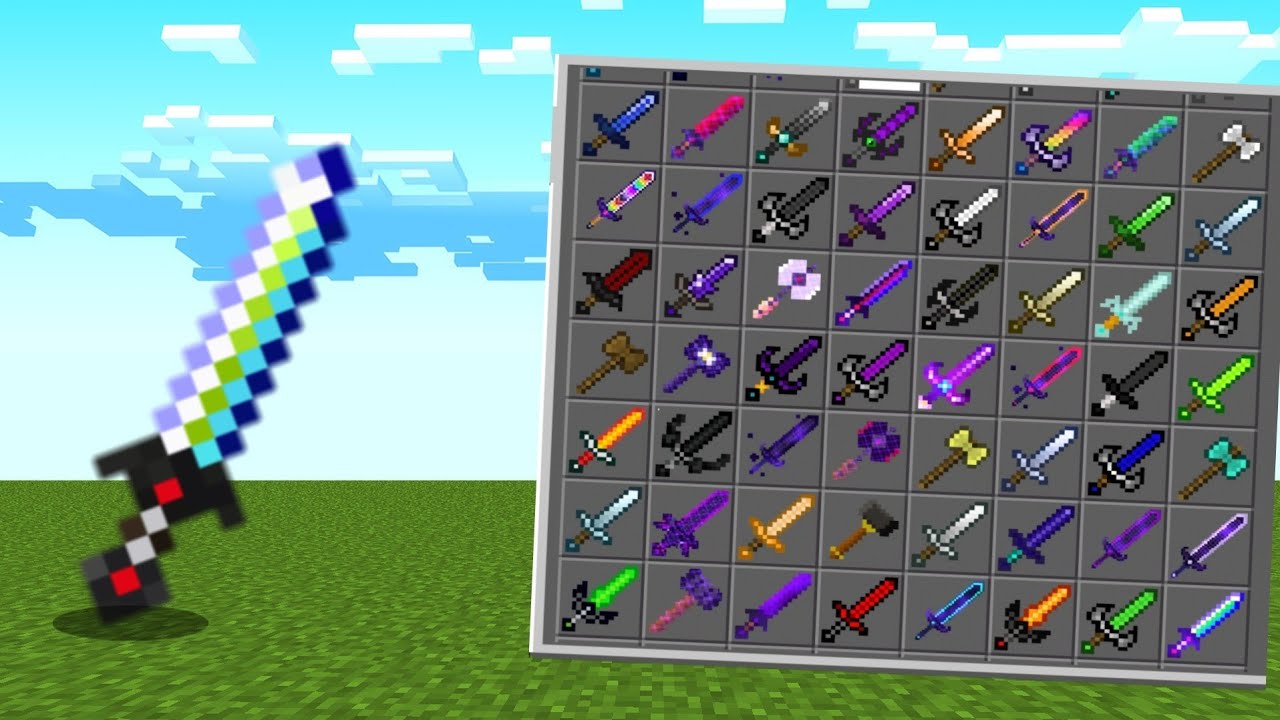 Conheça as novas espadas para o MCPE (Minecraft Bedrock) - YouTube
