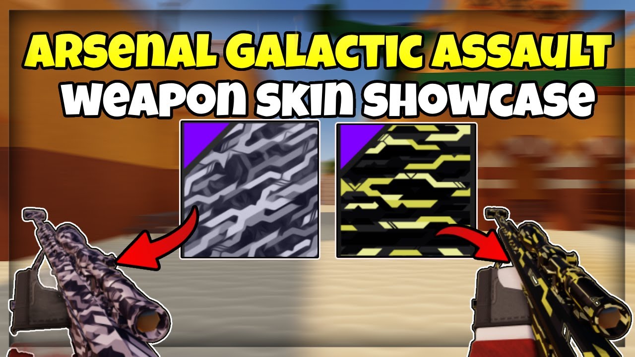 showcasing all the new weapon skins from new arsenal galactic assault ...
