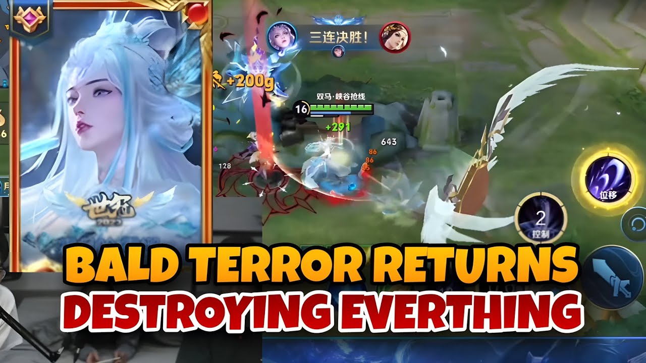 THE BALD TERROR RETURNS ☠️ ENEMIES HELPLESS IN FEAR | HONOR OF KINGS ...