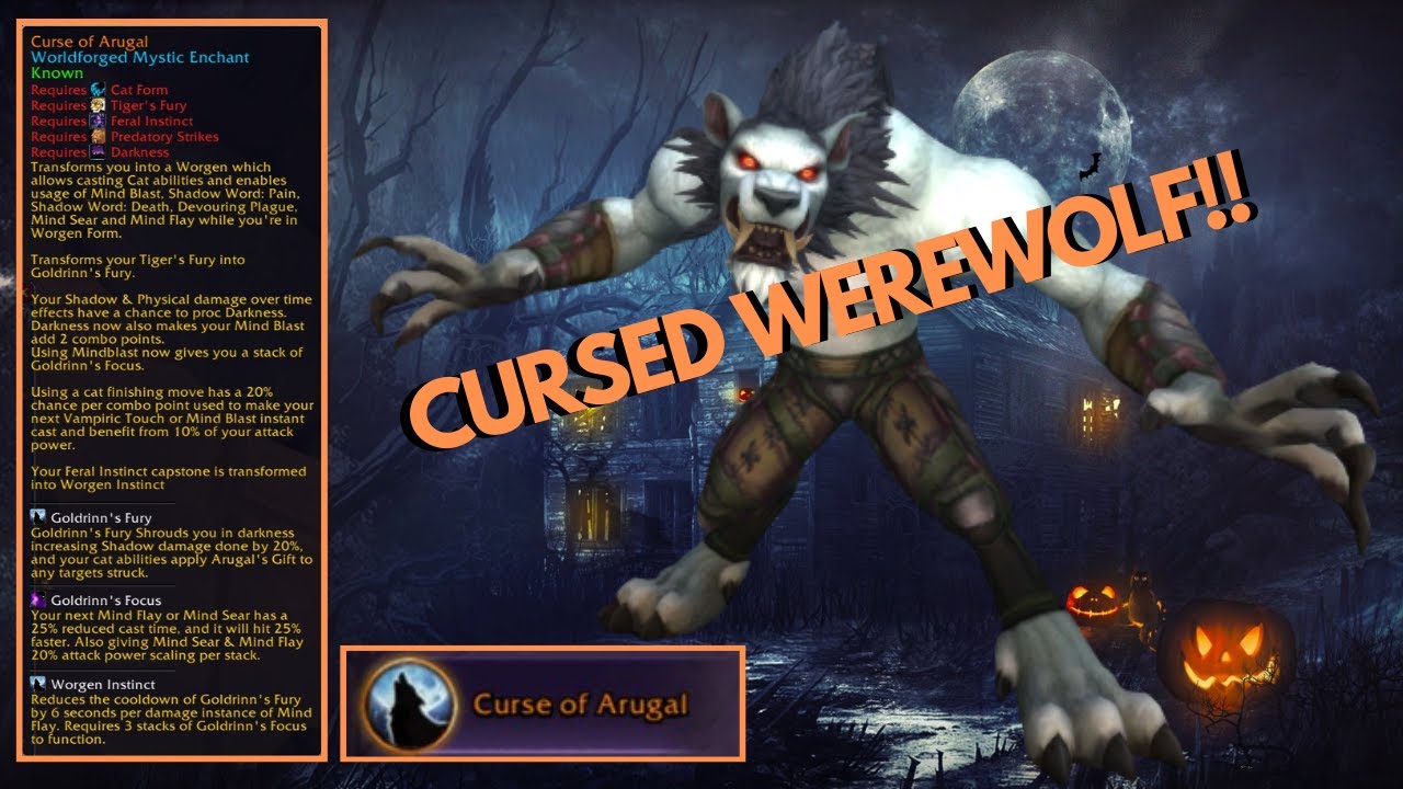 BECOMING A CURSED SHADOW WEREWOLF IN WOW! Project Ascension Season 8, Worldforged Enchant ...