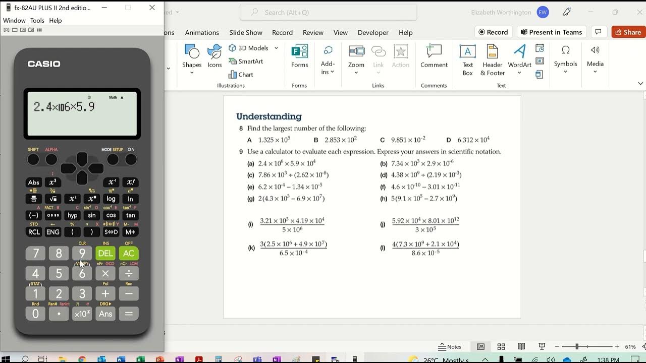 Using Casio Calculator for Scientific Notation - YouTube
