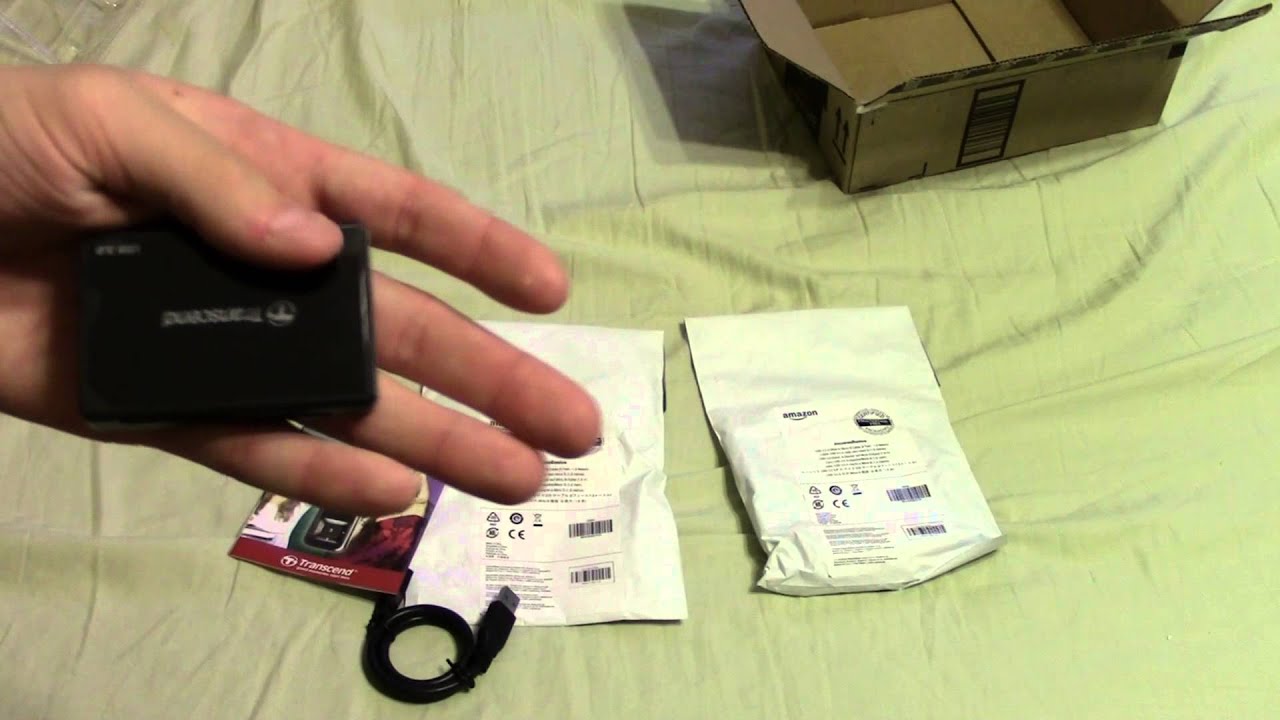 Unboxing: AmazonBasics Mini USB 3 Cable & Transcend Card Reader - YouTube