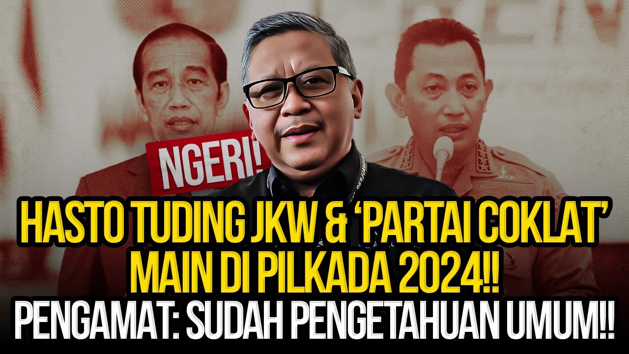 🔴LIVE! NGERI! HASTO TUDING JKW & 'PARTAI COKLAT' MAIN DI PILKADA 2024 ...