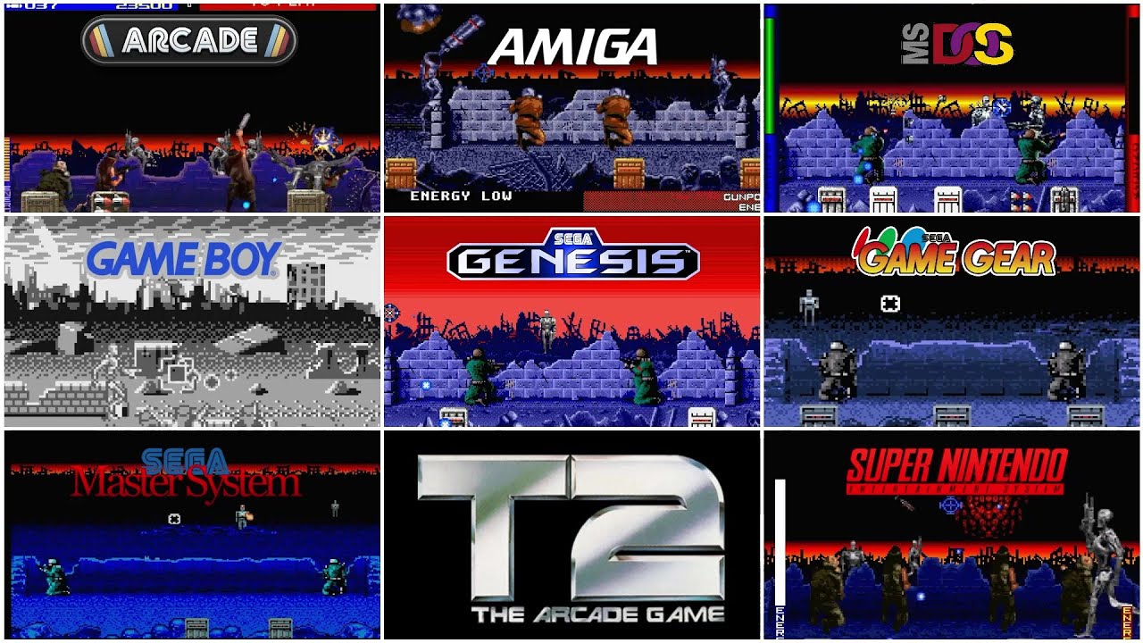 T2: The Arcade Game [1991] Arcade vs Amiga vs DOS vs Genesis vs GG vs ...