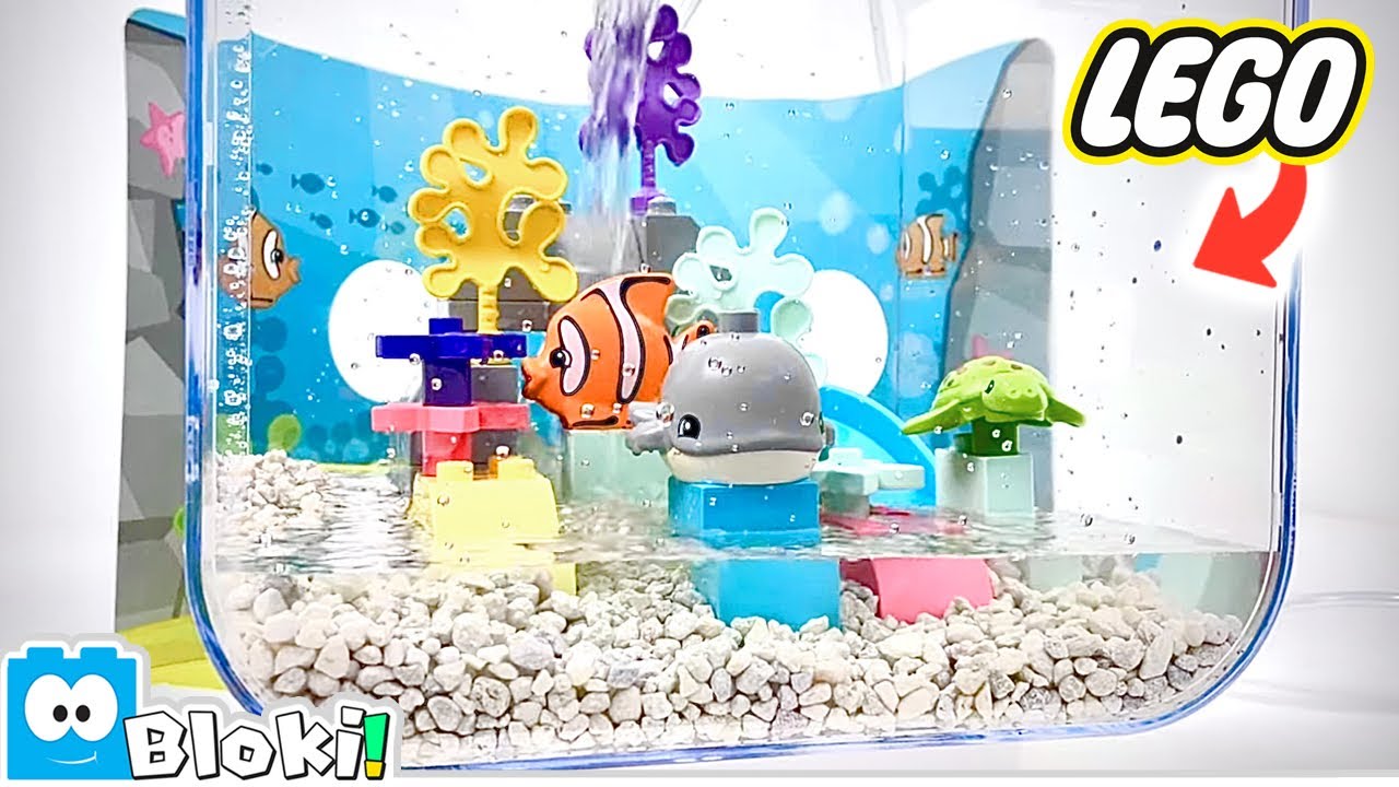 COOL BUILD! Ocean Animals & Aquarium with LEGO Blocks for Kids! Toddler ...