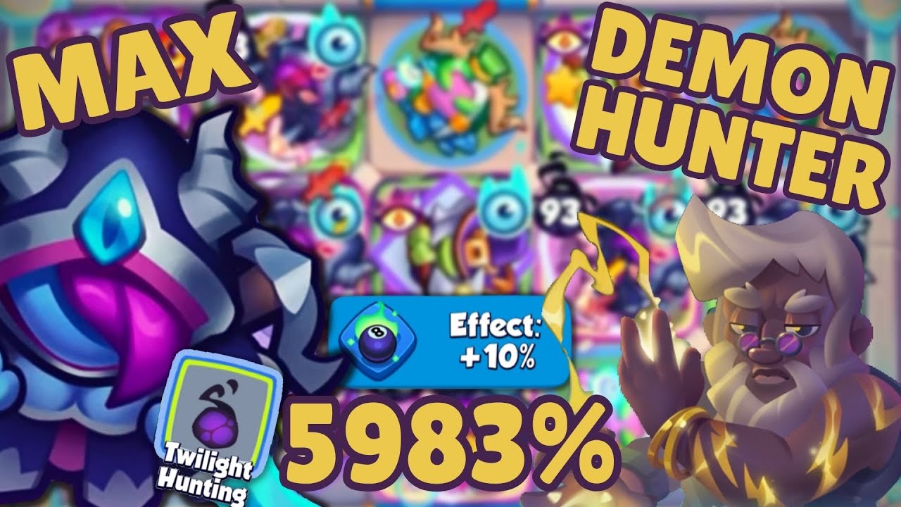 FULL SET +10% | MAX Demon Hunter 5,983% VS MAX Cultist 4,134% | Rush ...