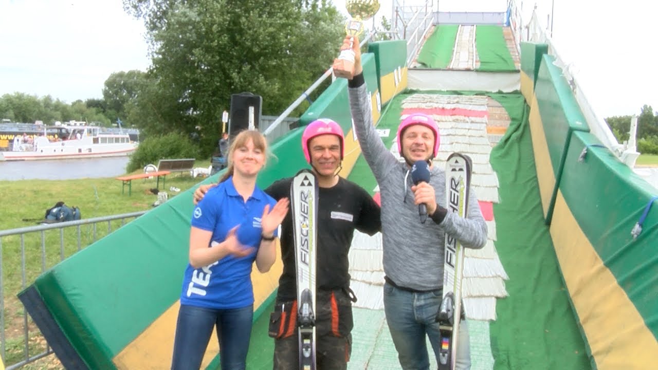 Reporter beim Skispringen - YouTube