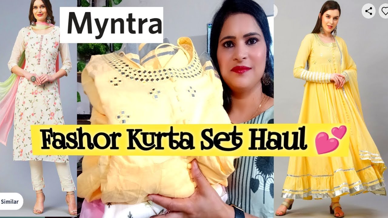Myntra Fashor Kurta Set Haul 💕Fashor Kurta Set Haul 💕Fashor Haul # ...