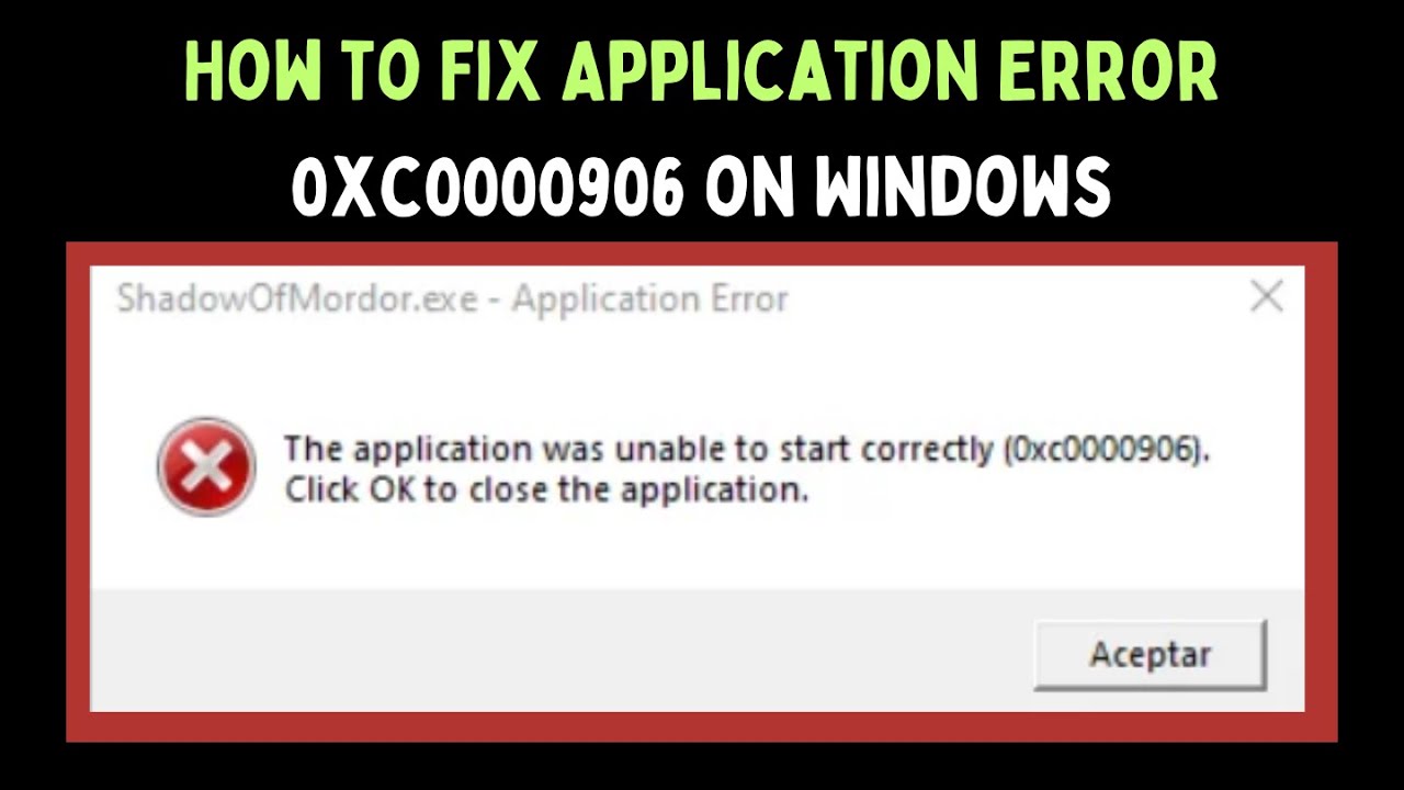 How to Fix Application Error 0xc0000906 on Windows 11 - YouTube