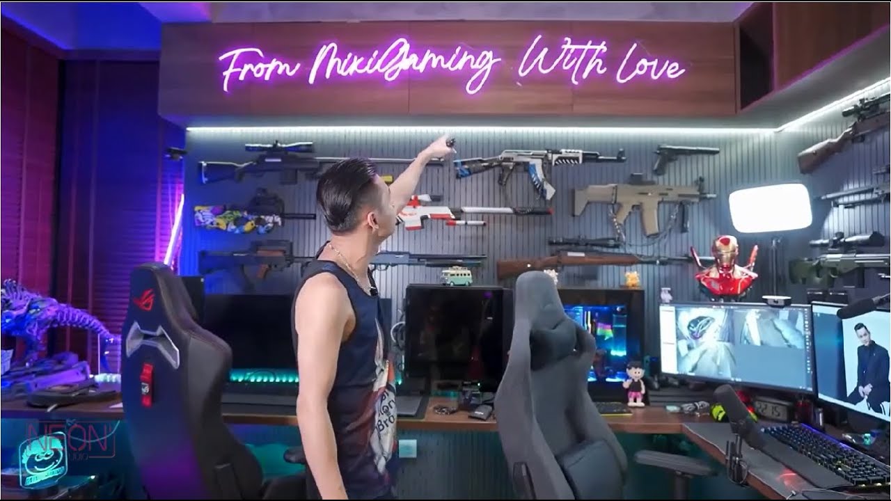 Đèn neon sign neonvietnam làm cho live streamer Độ Mixi | From ...