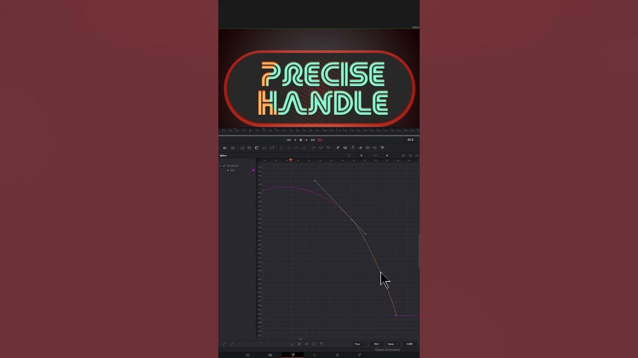 DaVinci Resolve Spline Editor Ease In Ease Out #shorts - YouTube
