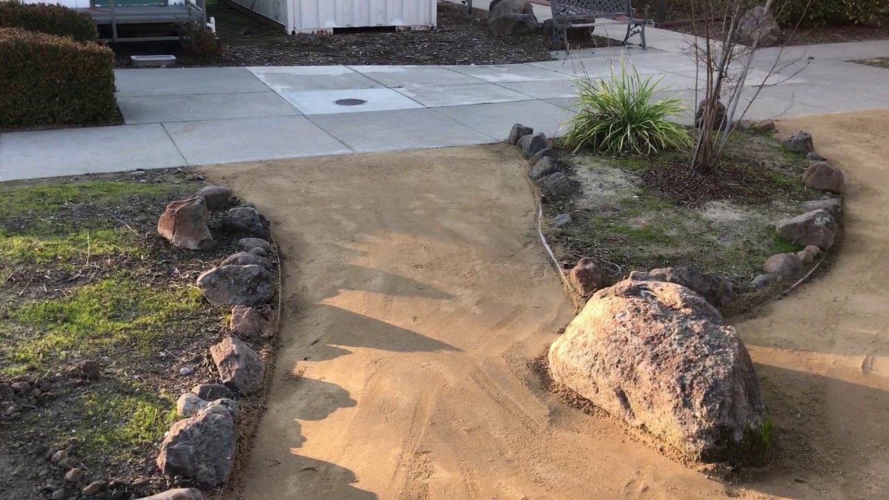 Gravel Pathway-Gravel Spread, Sculpt, and Compact - YouTube