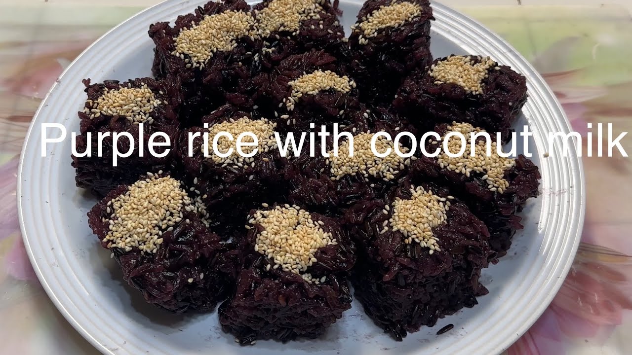 purple rice with coconut milk - YouTube