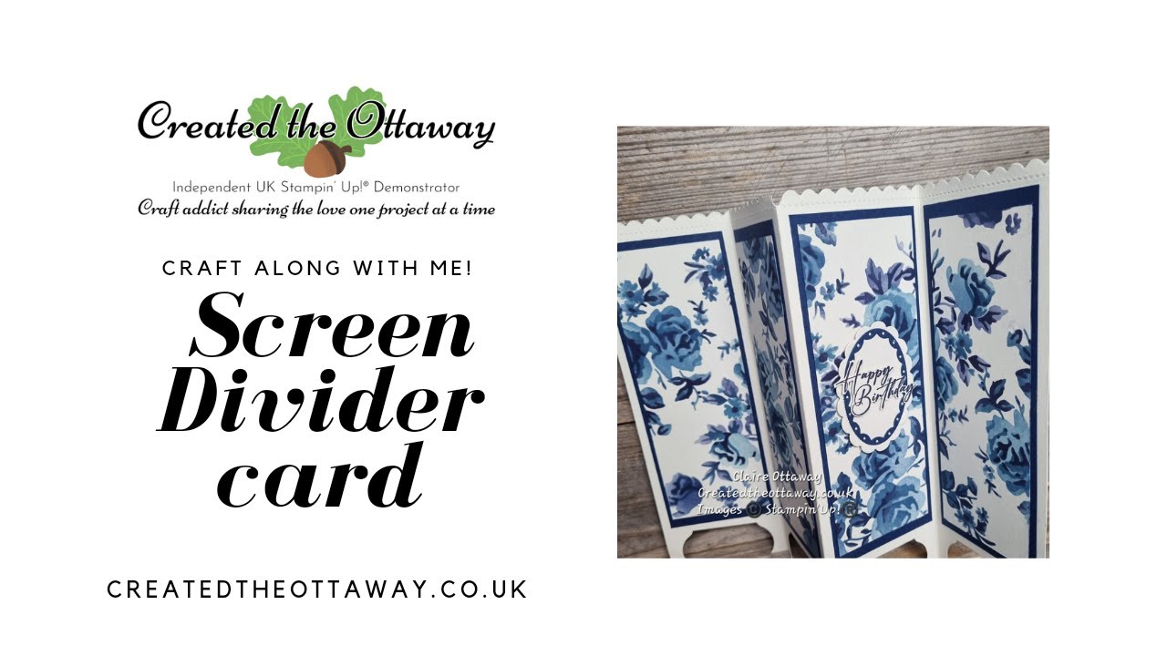 Screen Divider card tutorial @createdtheottaway - YouTube