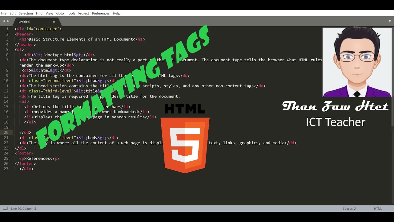 HTML Tutorial 2 (မြန်မာဘာသာ) - YouTube