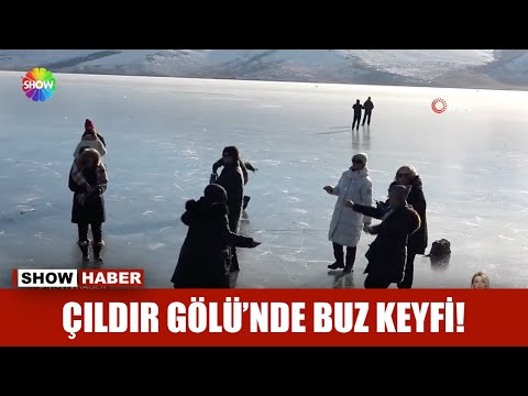 Çıldır Gölü'nde buz keyfi!