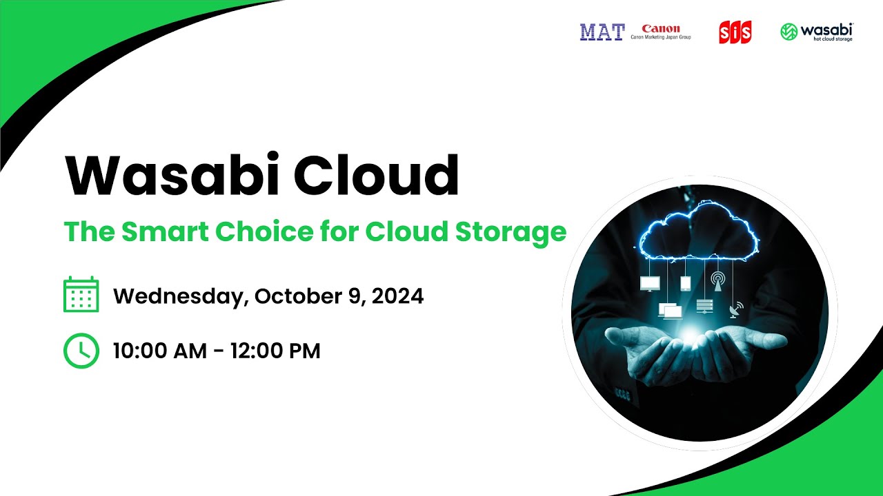 Webinar "Wasabi Cloud: The Smart Choice for Cloud Storage" - YouTube