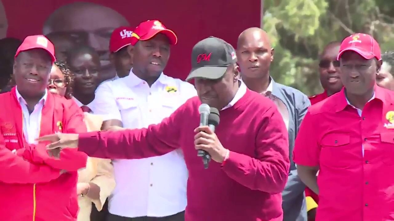 Baringo Senator Gideon Moi campaigns for President Uhuru Kenyatta - YouTube