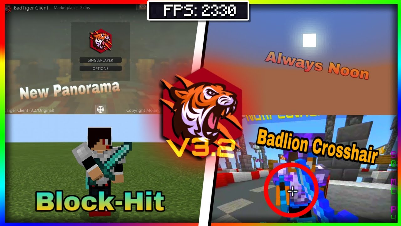 New Badtiger Client V3.2 (Early Access) For MCPE + Skywars Gameplay ...