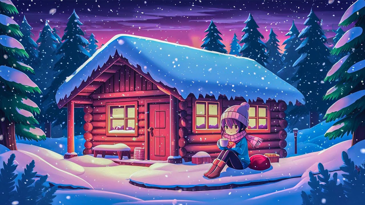 Beautiful Relaxing Peaceful Music, Calm Lofi Winter Music 24/7 - YouTube