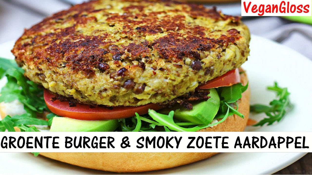 GROENTE BURGER RECEPT & ZOETE AARDAPPEL - YouTube