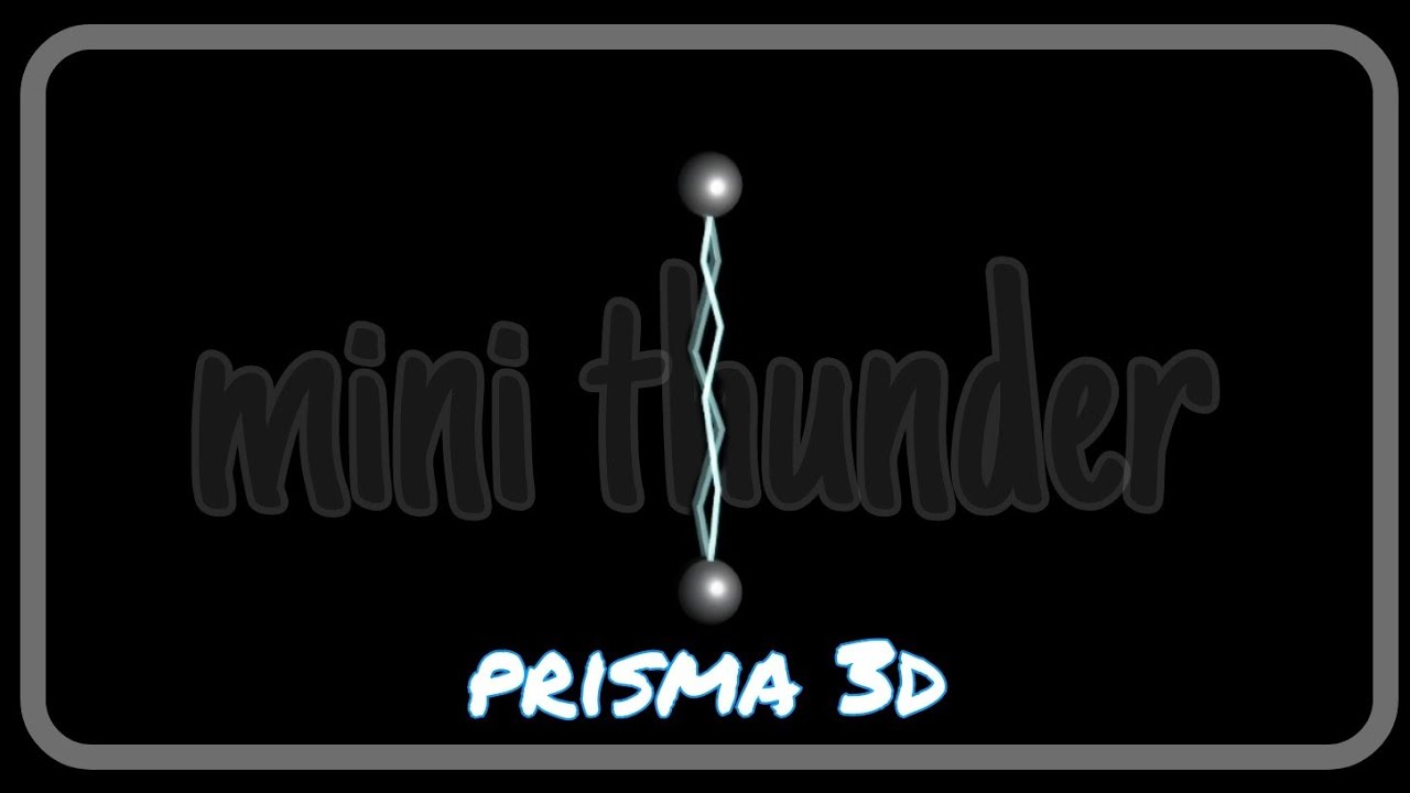 mini thunder effect in prisma 3d - YouTube