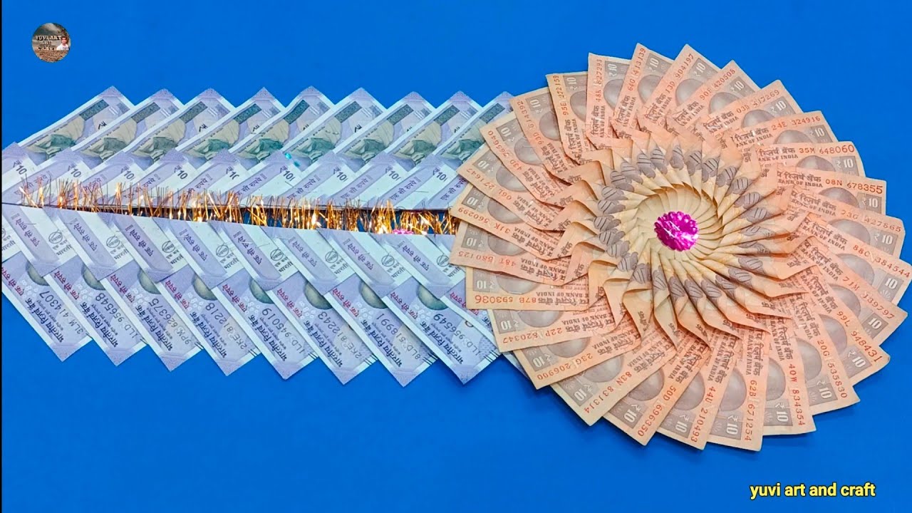 Total money in this Design 2000 rupees || Note Mala Design - YouTube