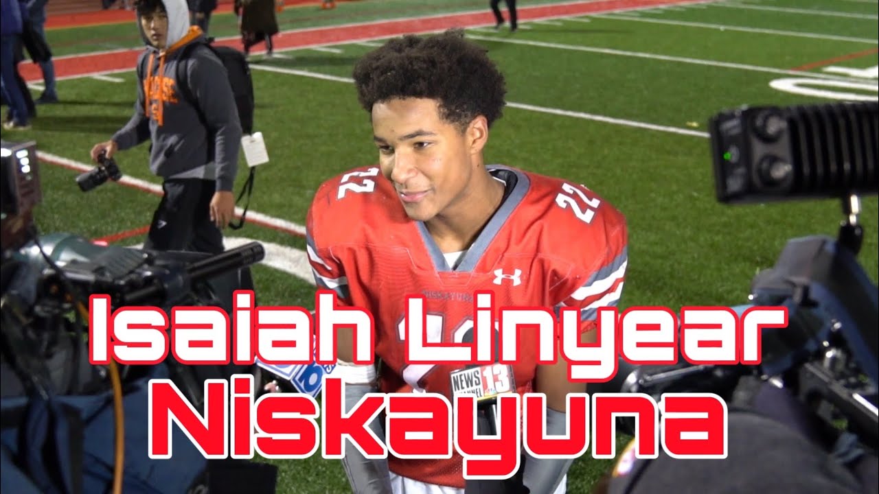 Isaiah Linyear #22 Niskayuna Football (Junior Mix) - YouTube