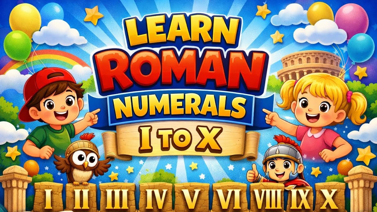 Learn Roman Numerals 1 to 10 | Roman Numbers for Kids | Easy & Fun ...