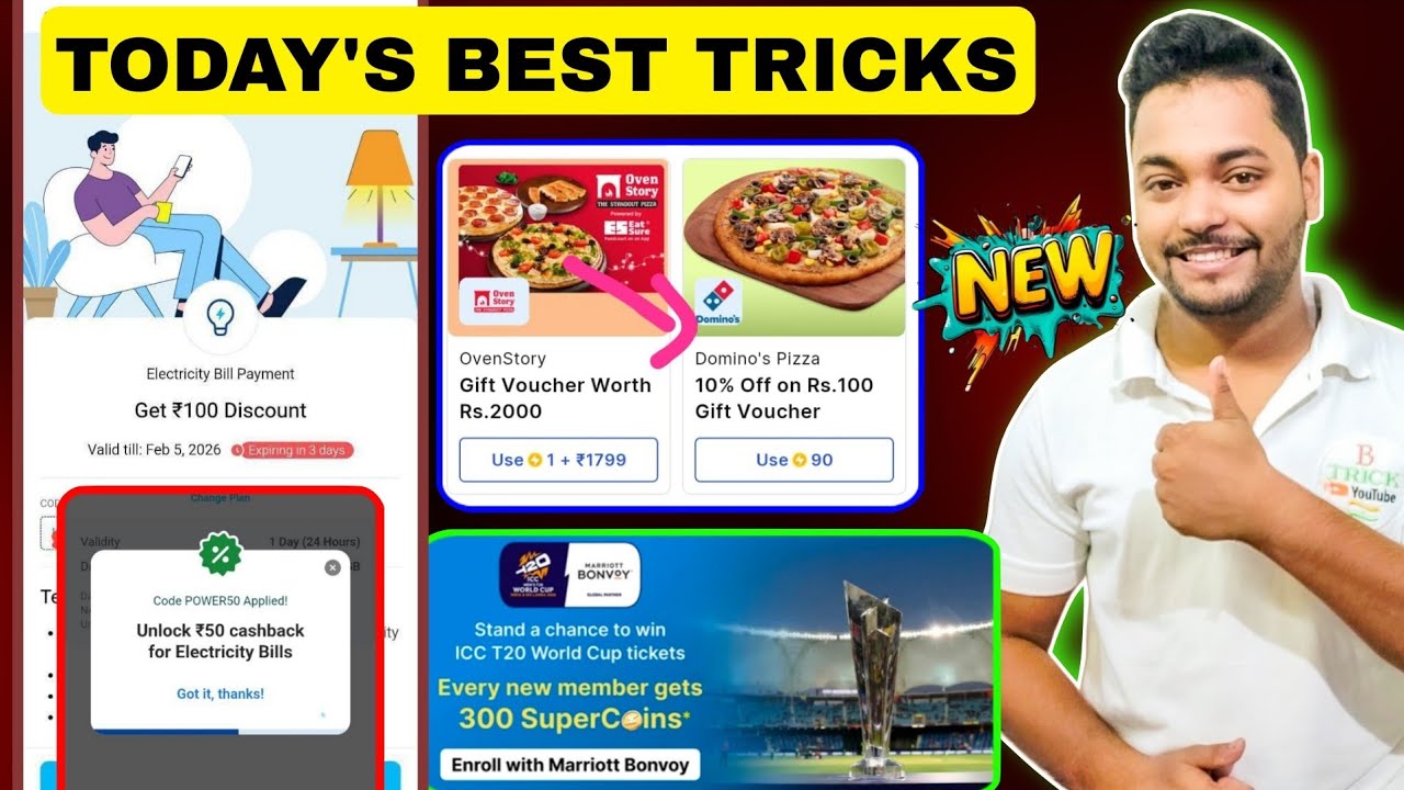 Free Pizza | Free Shopping Upto ₹300 | New Electricity Bill Payment ...