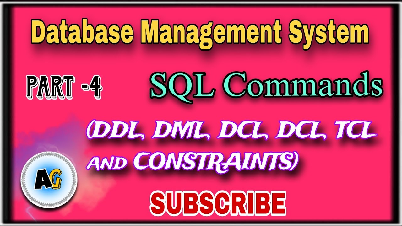 All Types Of Sql Commands With Examples Dml Commands Dcl Dml