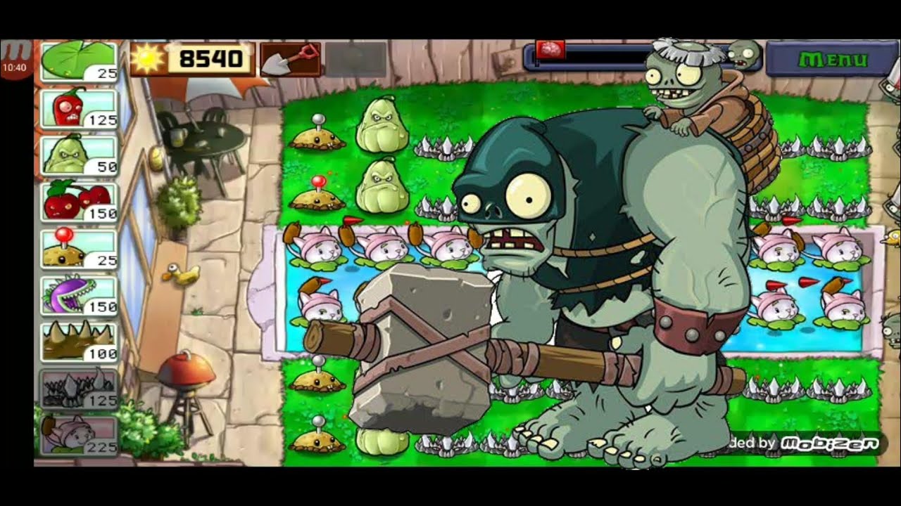 Plants vs Zombies (mini game) Gameplay From 1 Until 4 Flag Completed ...