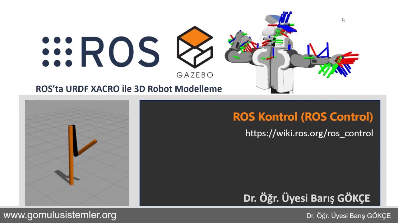 ROS URDF RVIZ XACRO Bölüm 11: Gazebo'da ROS Kontol (Ros Control) - YouTube
